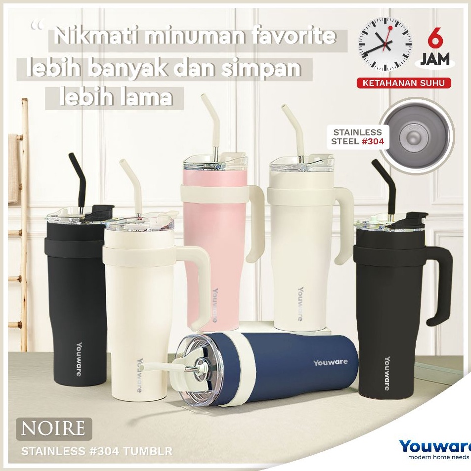 Jual Limited Product Youware Noire Stainless Tumbler 12 ml Hot and Cold BPA FREE Botol Minum ...