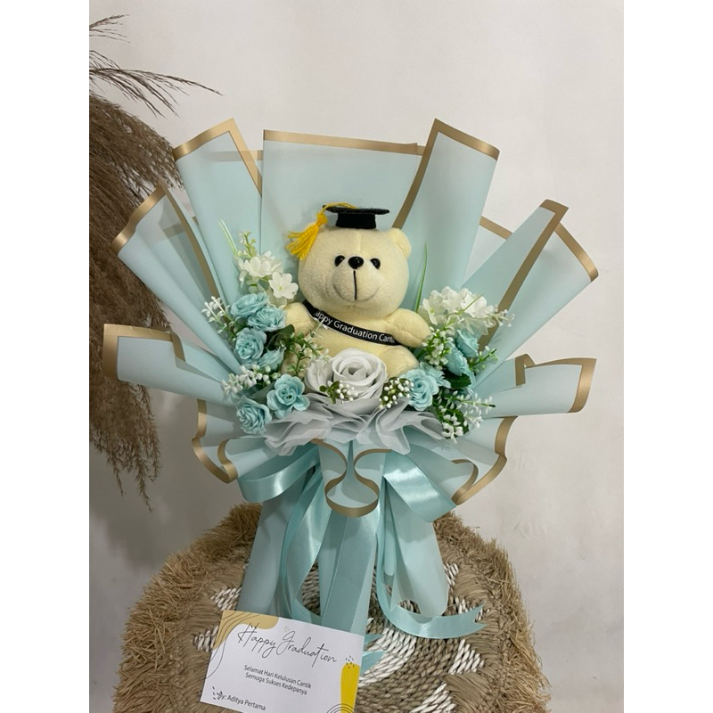 Jual BUKET BONEKA WISUDA BUCKET BUNGA PALSU | Shopee Indonesia