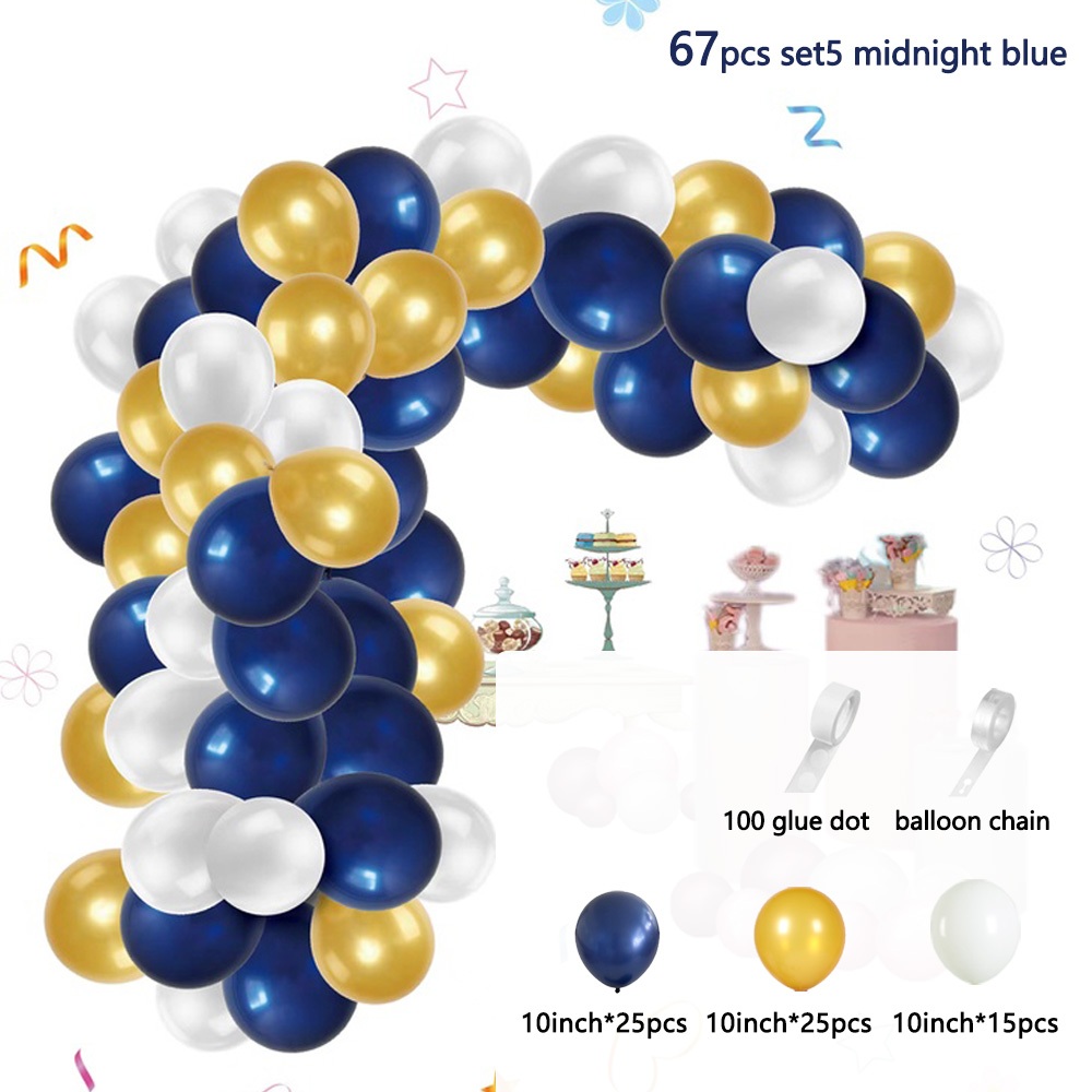 Jual GeeParty Biru Matte Retro Set Confetti Balon Set Metalik Untuk ...