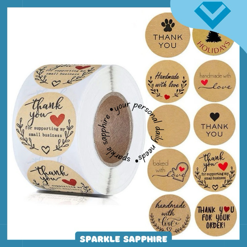 Jual [PART 3] STICKER THANKYOU 1 Roll (500 PCS) Stiker Label Makanan ...