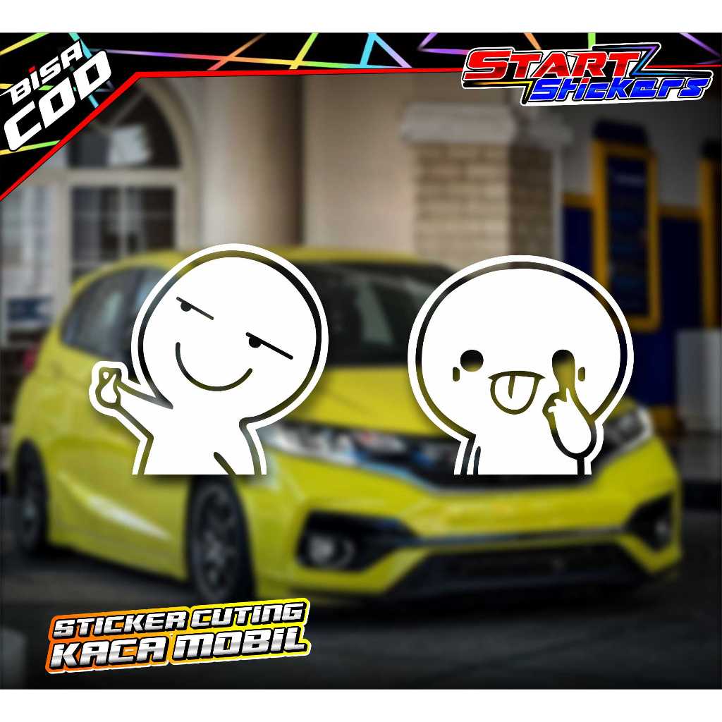 Jual STIKER CUTTING KACA MOBIL MODEL ANIMASI PENTOL / STICKER VARIASI ...