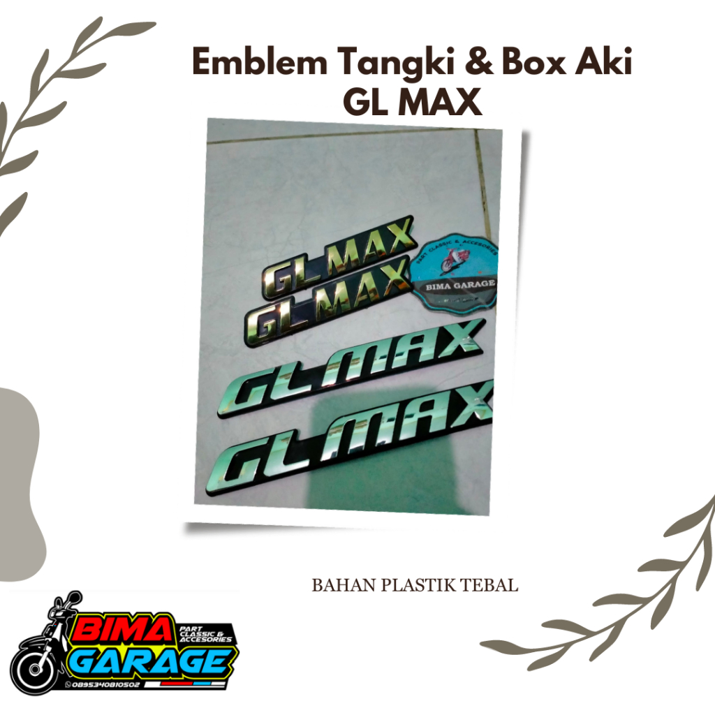 Jual LOGO EMBLEM TANGKi + EMBLEM BOX AKI GL MAX | Shopee Indonesia