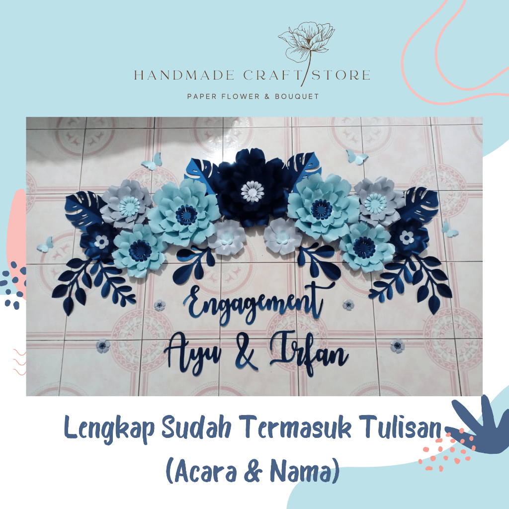 Jual Paper Flower Paket Hemat/ Bunga Dekorasi Tunangan/ Bunga Kertas ...