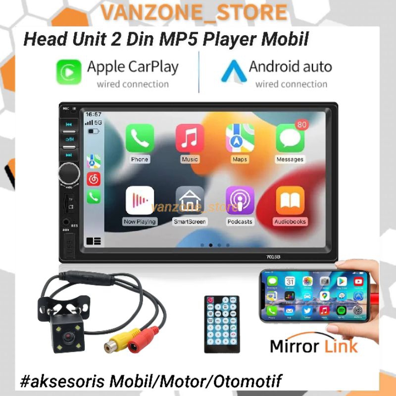 Jual Head Unit Mobil 2 DIN 7018B Layar Touchscreen 7 Inch Multimedia ...