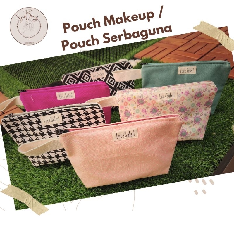 Jual LUCESOLEIL - Pouch MakeUp/pouch kosmetik/pouch serbaguna/tempat make up/tempat makeup/wadah ...