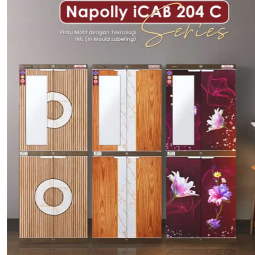 Jual Lemari Napolly Icab 204 ptron , ICAB 204 TEAK WOOD , ICAB 204 PERCENT CERMIN PLASTIK KOKOH ...