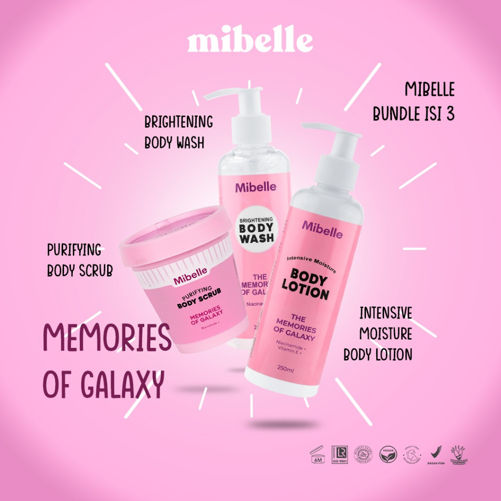 Jual MIBELLE DAPAT 3 (Scrub + Wash Pump + Lotion Moist Pump) | Shopee ...