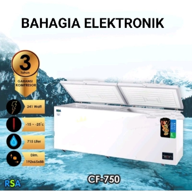 Jual RSA CF-750 CHEST FREEZER/ FREEZER BOX 688 Liter | GARANSI RESMI ...