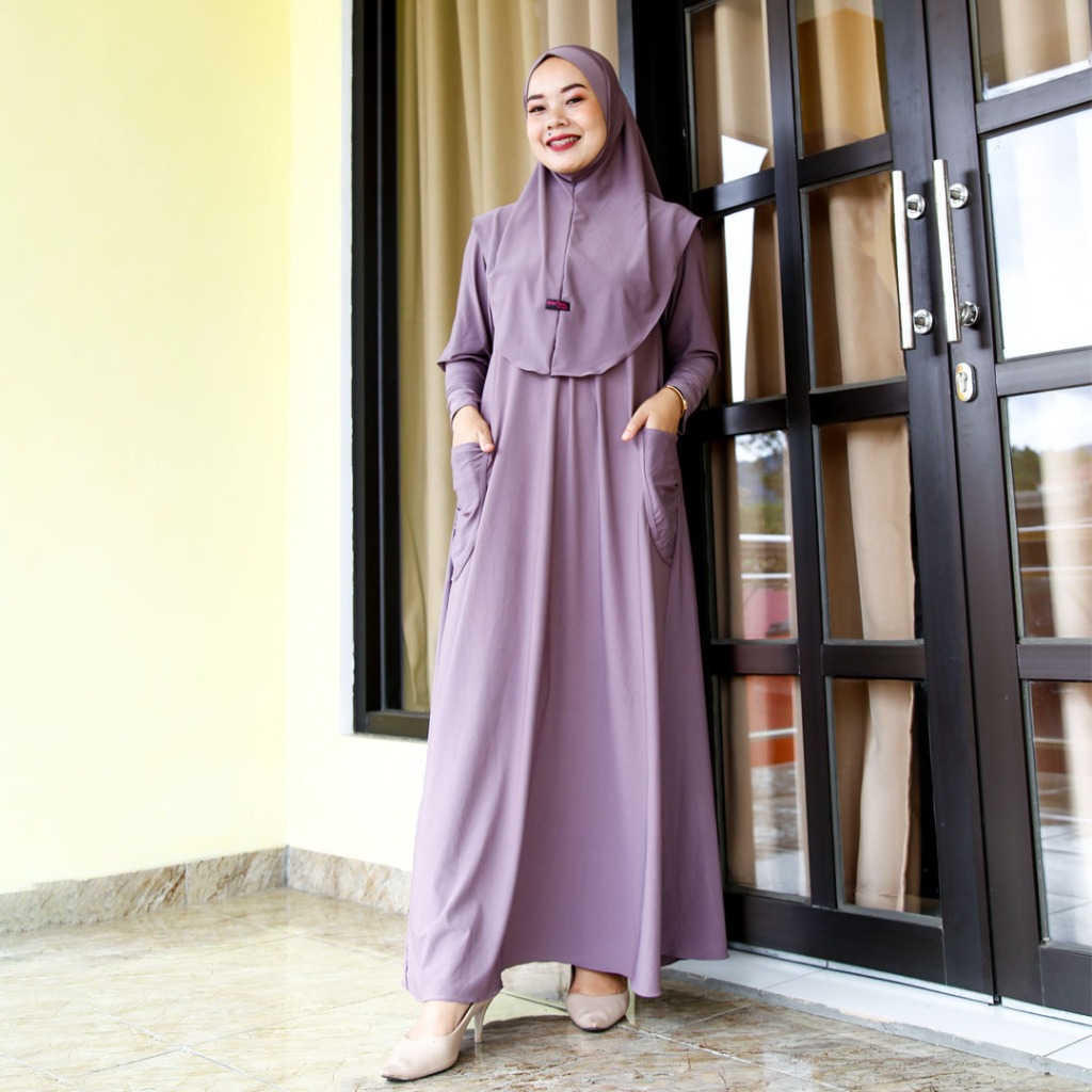 Jual Dress set Marwah Kerudung dan Gamis Setelan Bahan Jersey Premium ...
