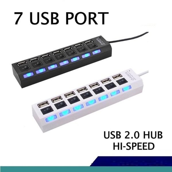 Jual TERMINAL USB HUB 7 PORT ON-OFF | Shopee Indonesia