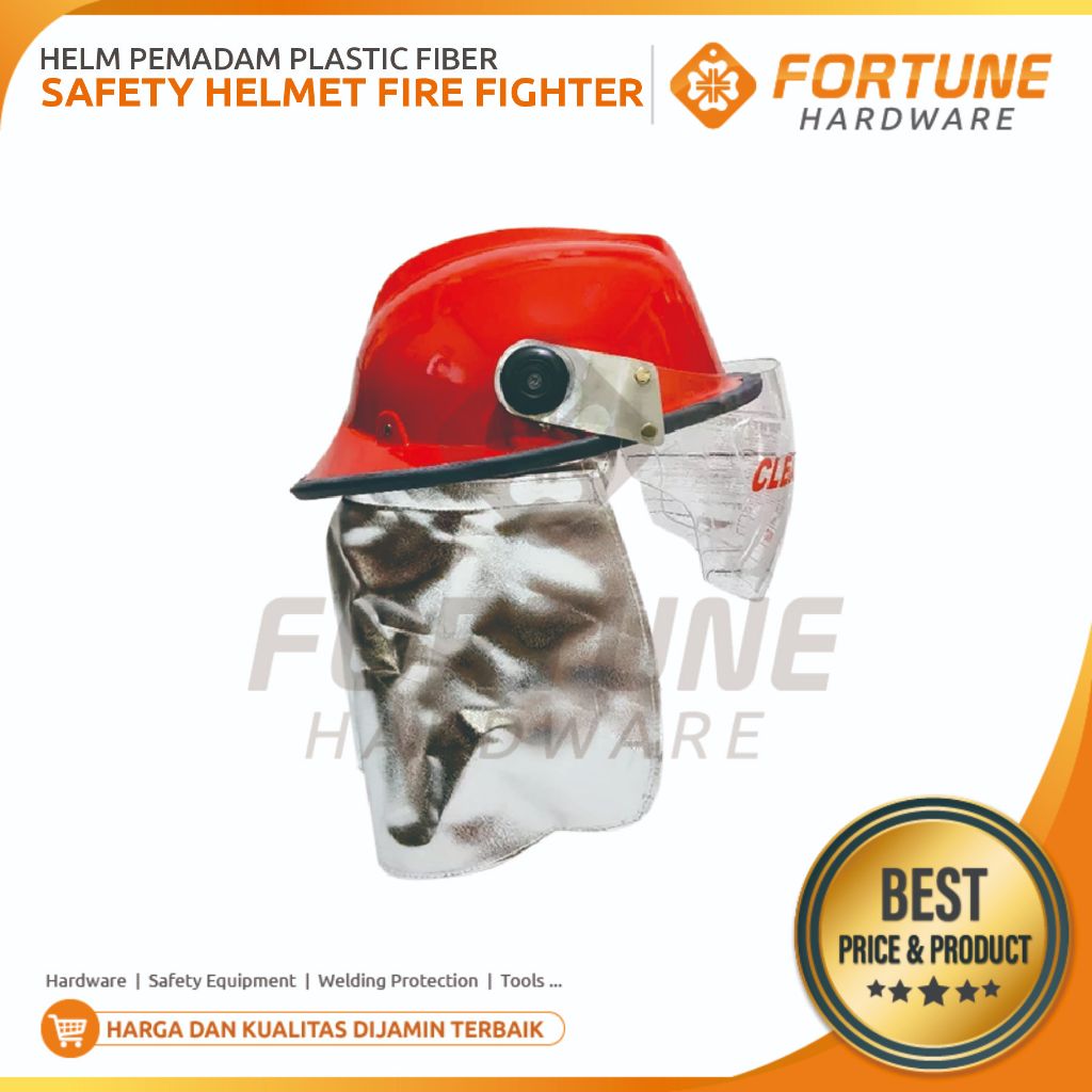 Jual Helm Pemadam Kebakaran Fiber Tahan Panas / Safety Helmet Fire ...