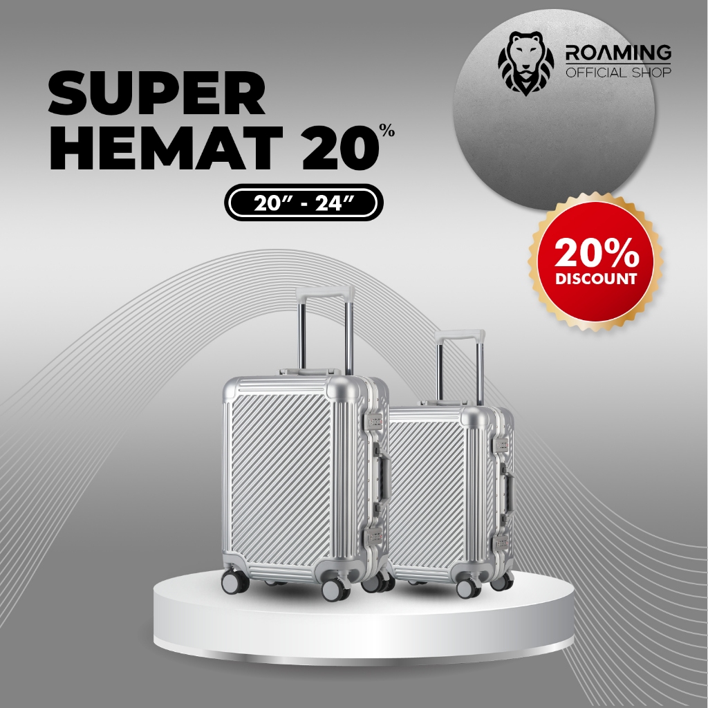 Jual [SET] Roaming Koper Kabin & Bagasi R017 20 Inch + 24 Inch | Shopee ...