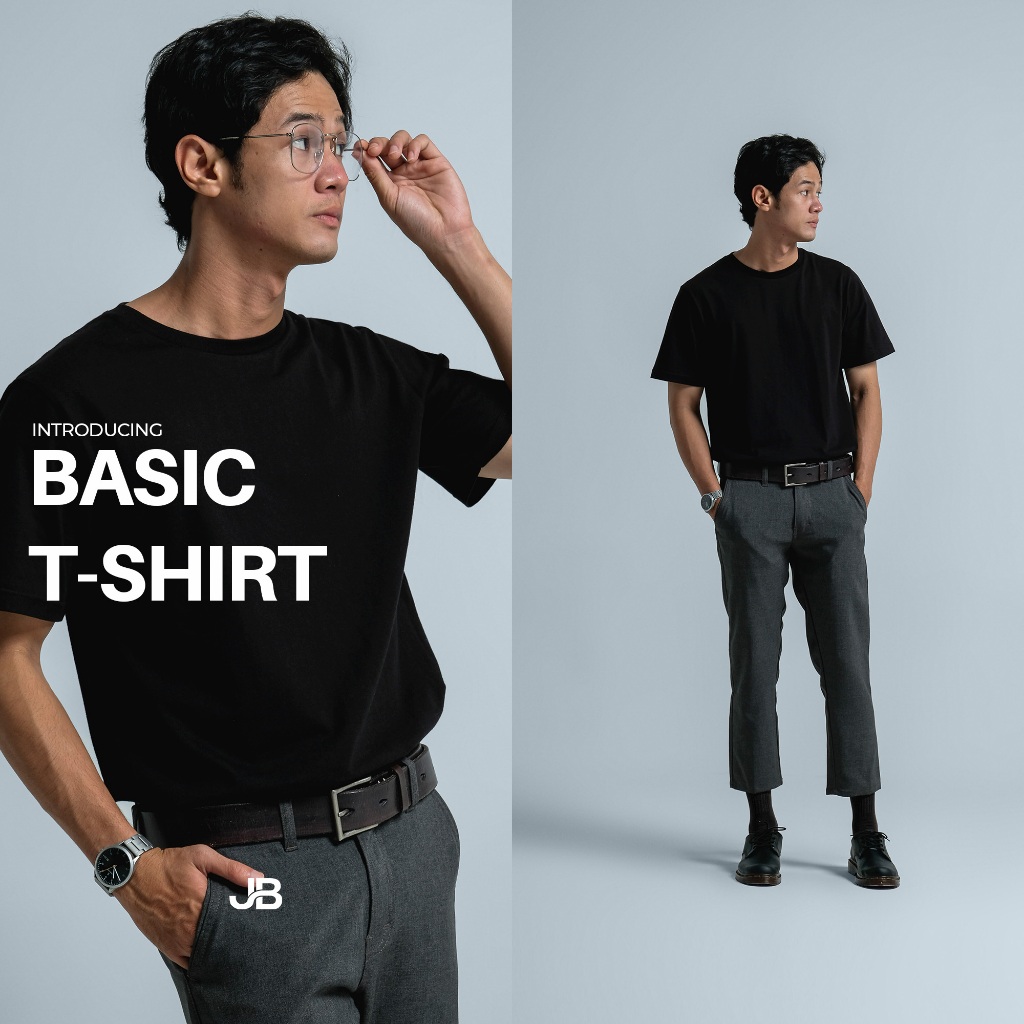 Jual JB - Basic Tee Black - Kaos Polos Pria | Shopee Indonesia