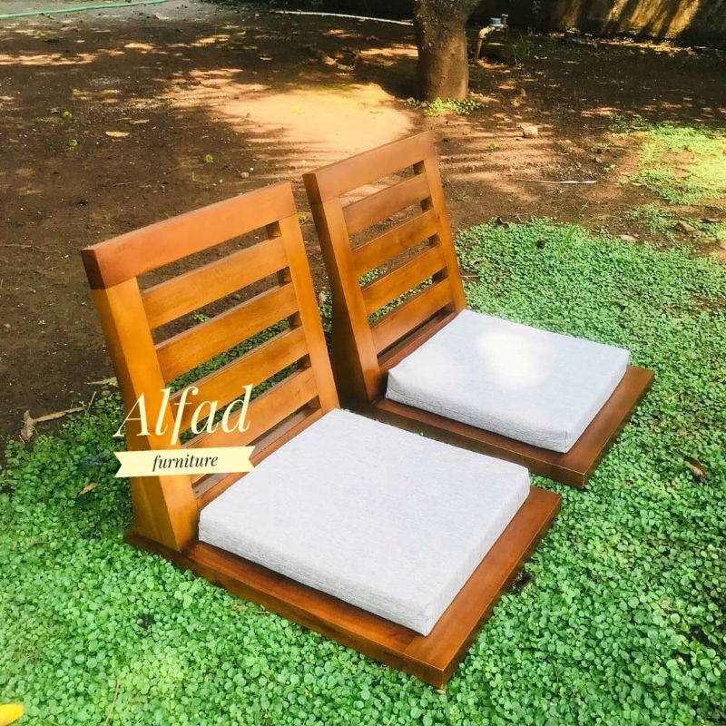 Jual KURSI LESEHAN SANDARAN SOFA MALAS ALAS DUDUK KAYU JATI | Shopee ...
