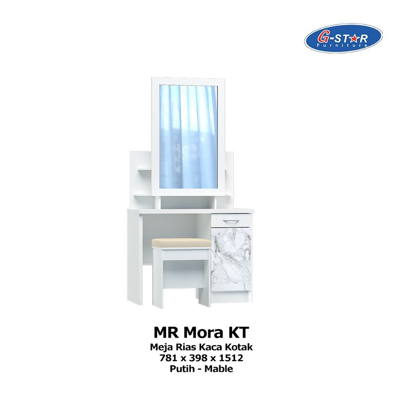 Jual MEJA RIAS Partikel Board Cermin Kotak / MEJA RIAS Partikel Board ...