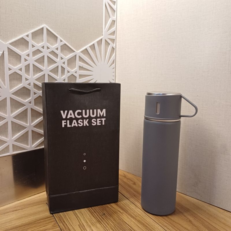 Jual Tumbler Stainless 500ml + Custom Grafir - Vacuum Bottle + 2 Cup ...