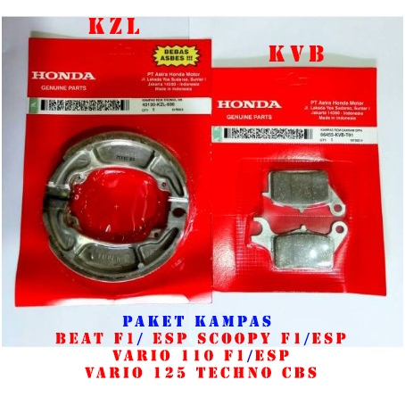 Jual PAKET KAMPAS REM BEAT FI SCOOPY FI VARIO 110 F1 ESP VARIO 125 CBS ...