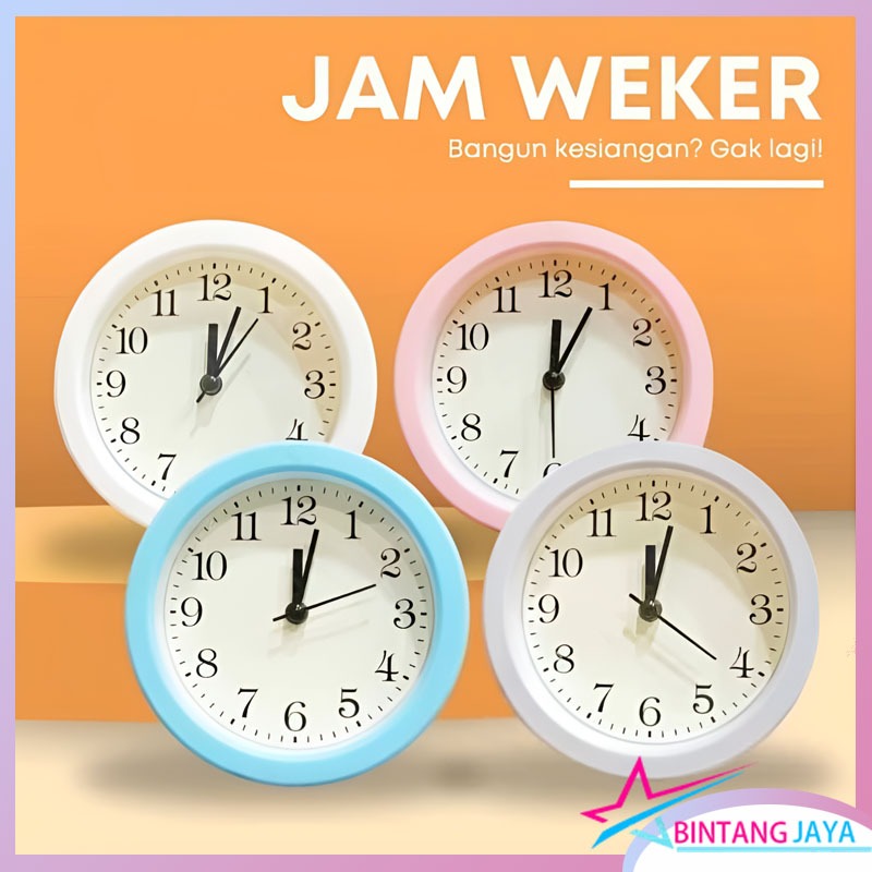 Jual Jam Weker Bulat Minimalis / Jam Beker / Jam Alarm / Jam Meja ...