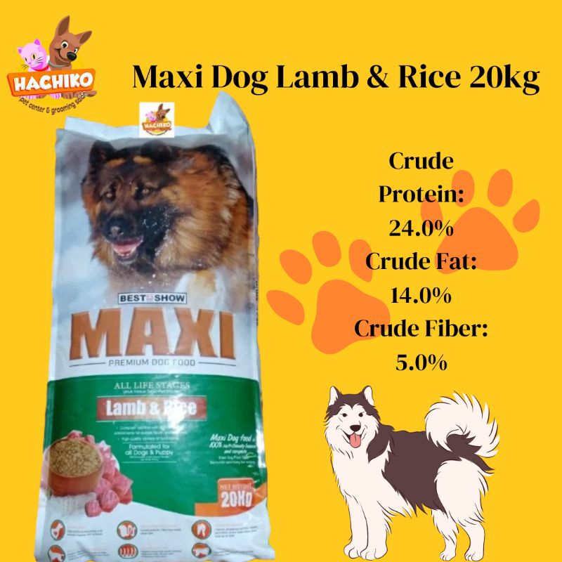 Jual Maxi Dog Lamb & Rice 20Kg / Maxi Dog Dry Food 20kg / Makanan ...