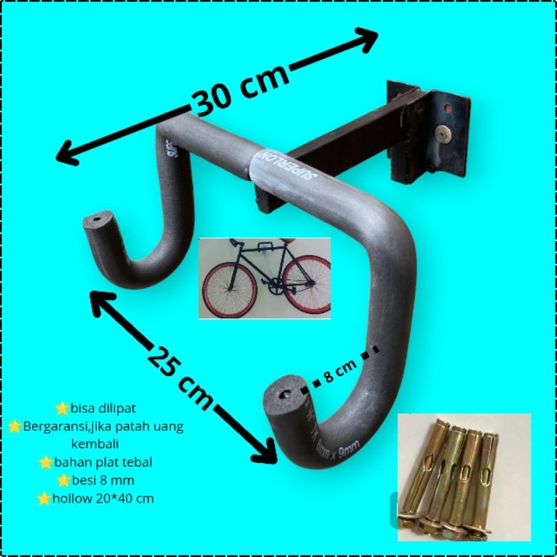 Jual gantungan sepeda tempel di tembok,gantungan sepeda dinding ...