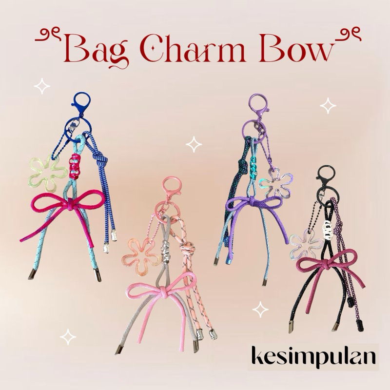 Jual BAG CHARM BOW | KESIMPULAN | bag charm | bandul tas | gantungan ...