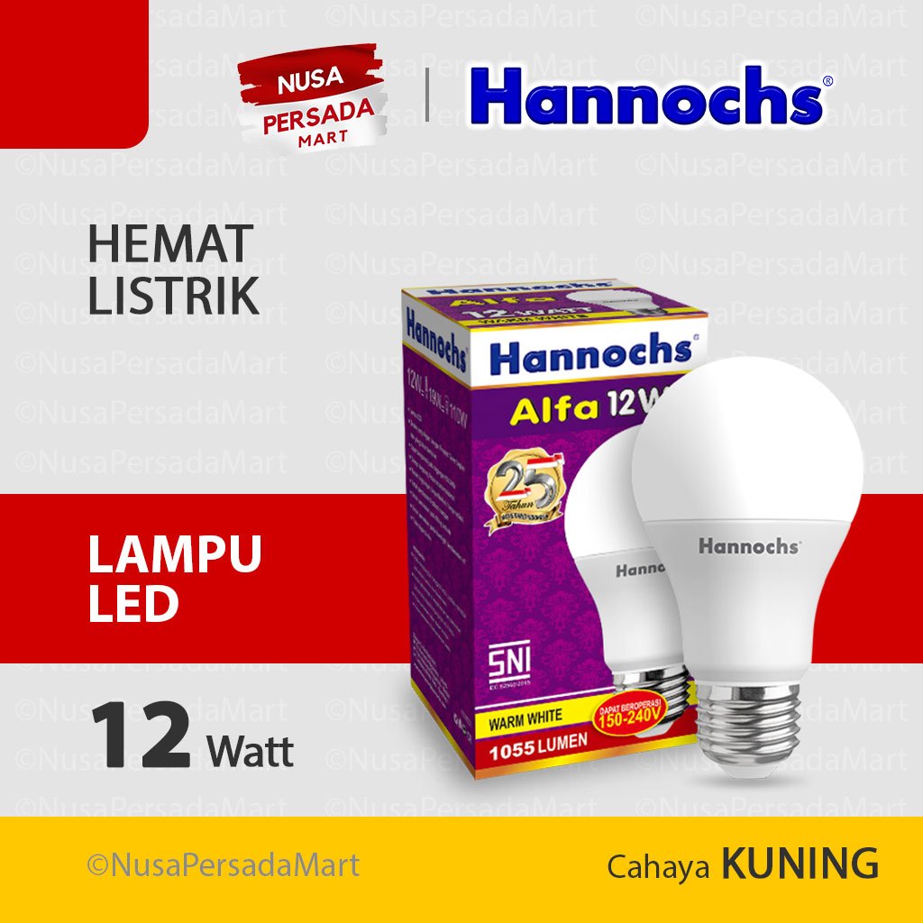 Jual Hannochs Lampu Bohlam LED Alfa 12 watt Cahaya Kuning | Shopee ...