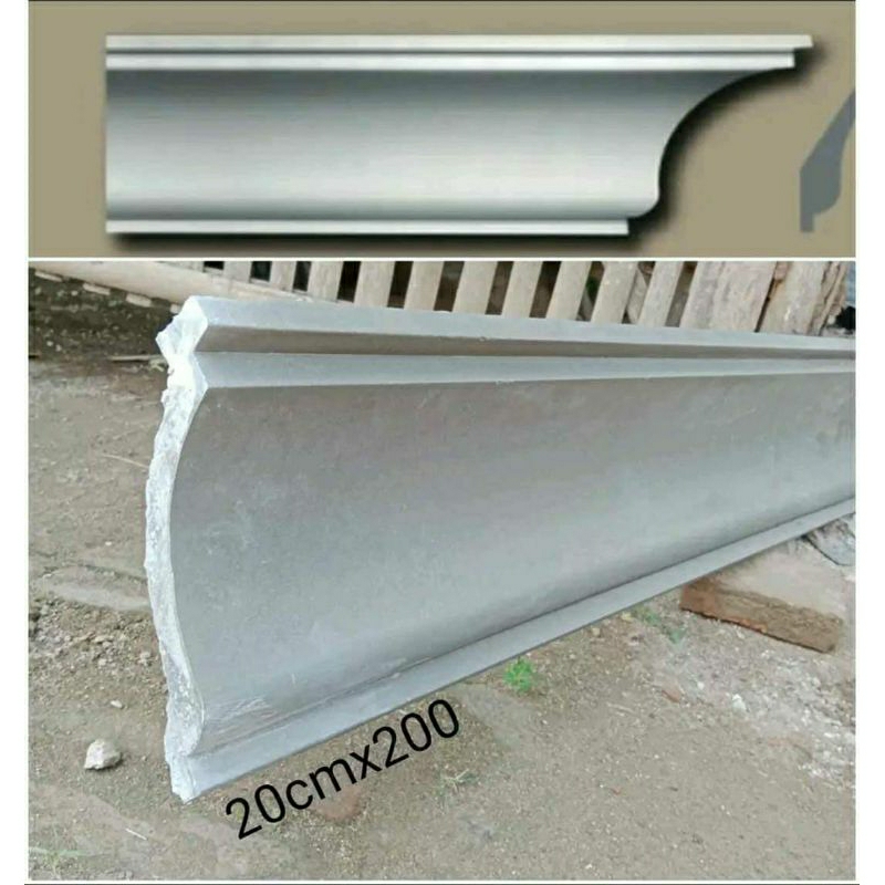 Jual Lisplang beton profil ukuran tinggi 20cm (minimal pembelian 5 ...