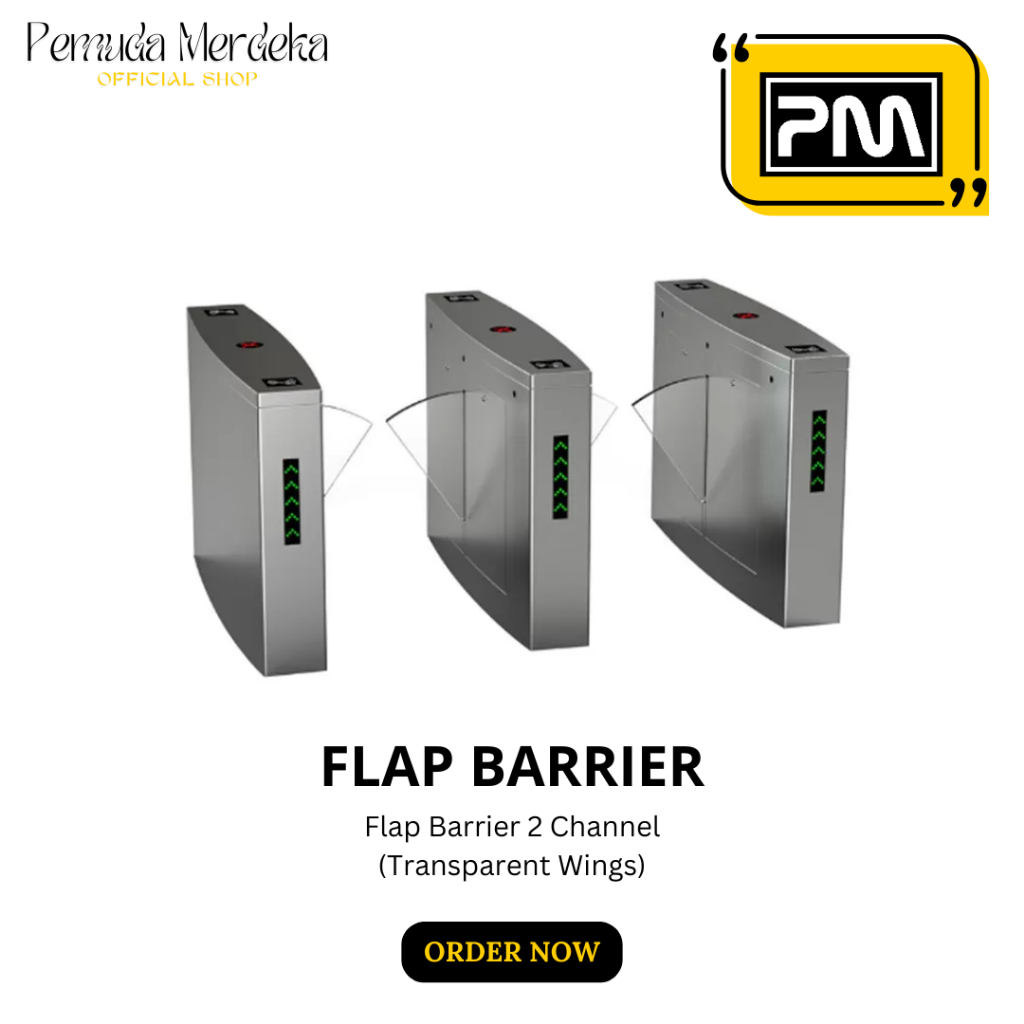 Jual Flap Barrier 2 Line Gate Gerbang Masuk Otomatis Pintu Lobby ...