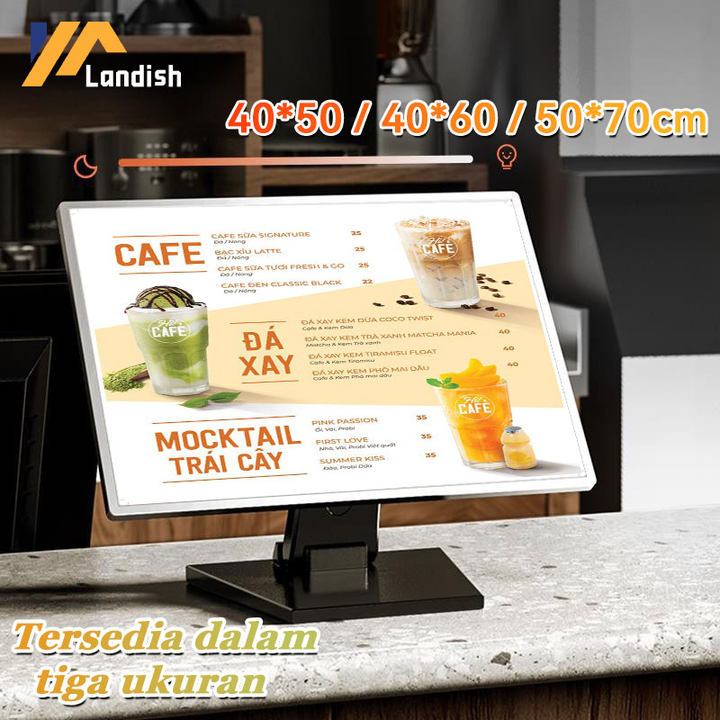Jual Table Stand Light Box/ Light Box Menu /Daftar Menu/Slim Light Box ...