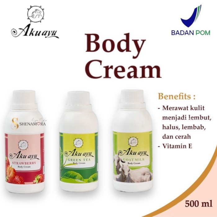 Jual AKU AYU BODY CREAM BLEACHING BADAN 500ML | Shopee Indonesia