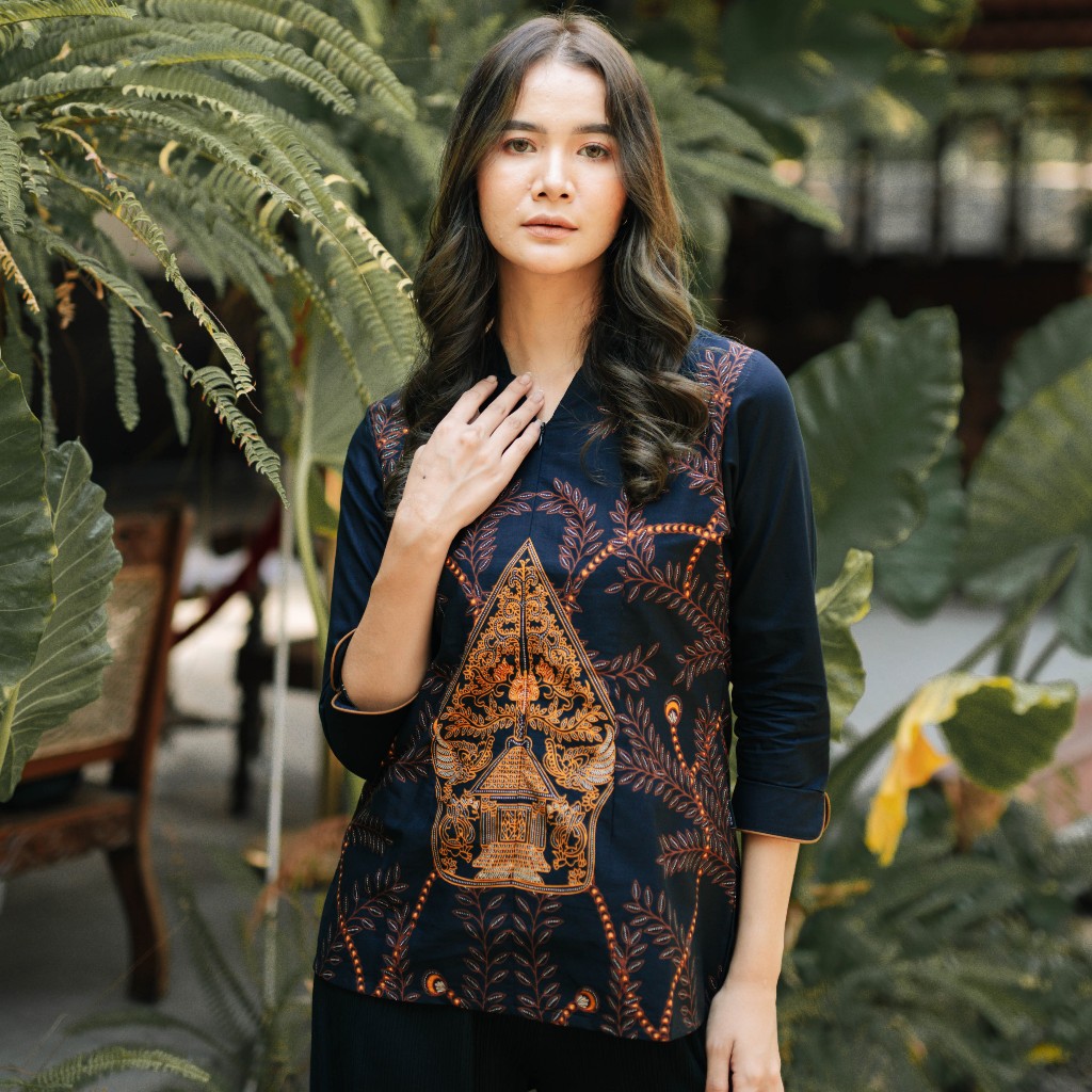 Jual Hadinata Batik Wanita Superfine Blouse Humaira Hirawan | Shopee ...