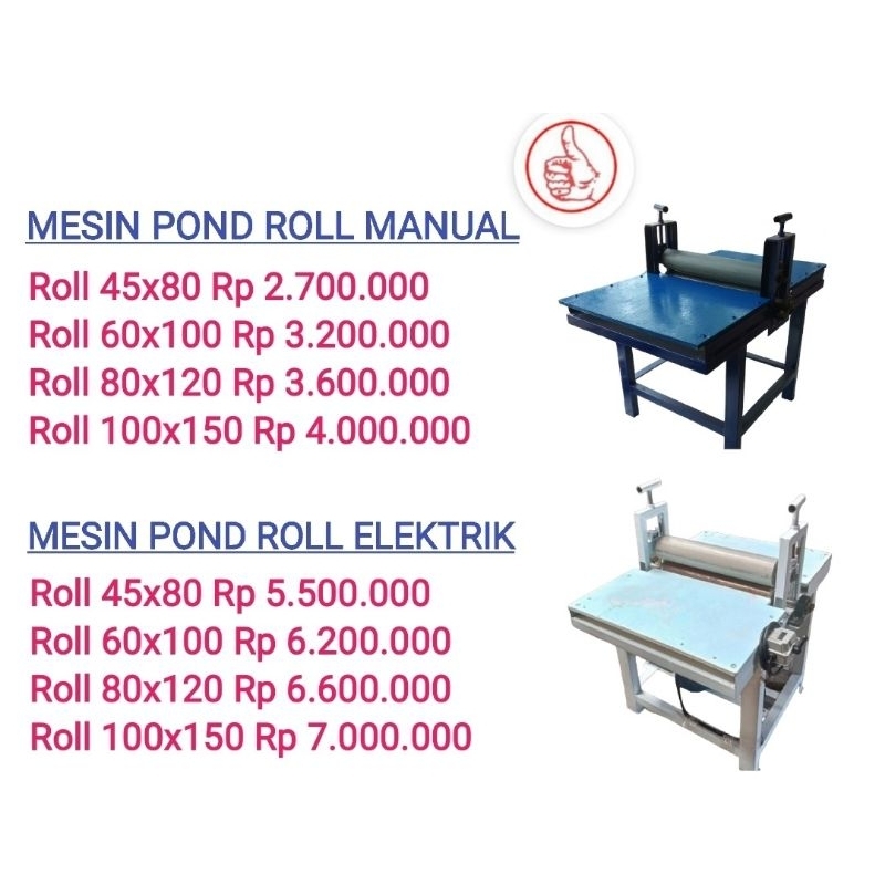 Jual Mesin Pond Roll Manual dan Elektrik Type 1 | Shopee Indonesia
