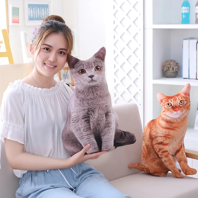 Jual Bantal Boneka Sofa Karakter Kucing 3D ukuran 45cm Lucu Mainan ...