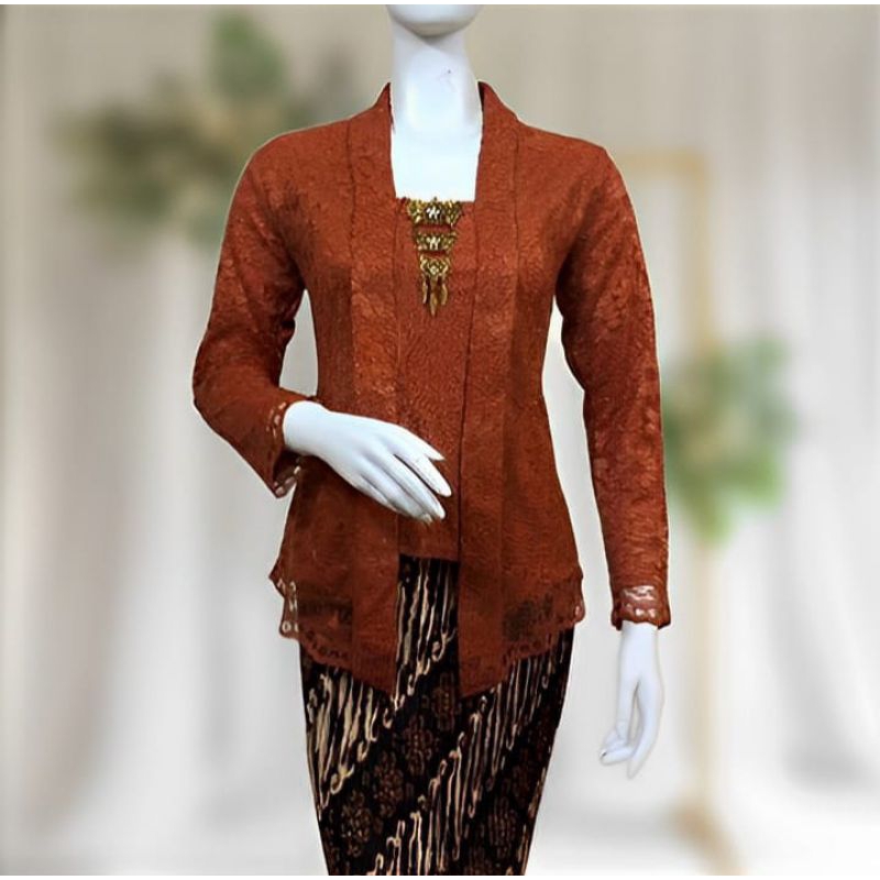 Jual setelan kebaya kutu baru modern lengan panjang kutu baru kerah sanghai baju kondangan ...