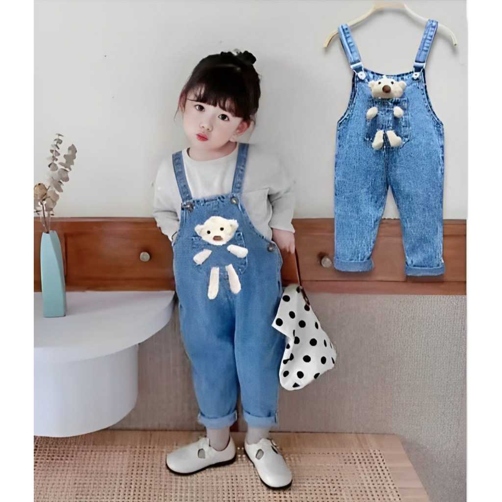 Jual BAJU KODOK ANAK OVERAL JEANS ANAK OVERAL BONEKA BEAR CELANA USIA 1 ...