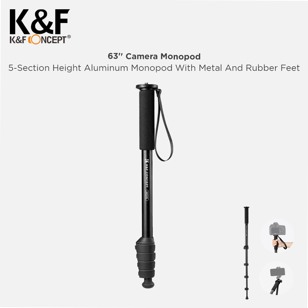 Jual K&F Concept Camera Aluminum Monopod with Metal and Rubber Feet ...