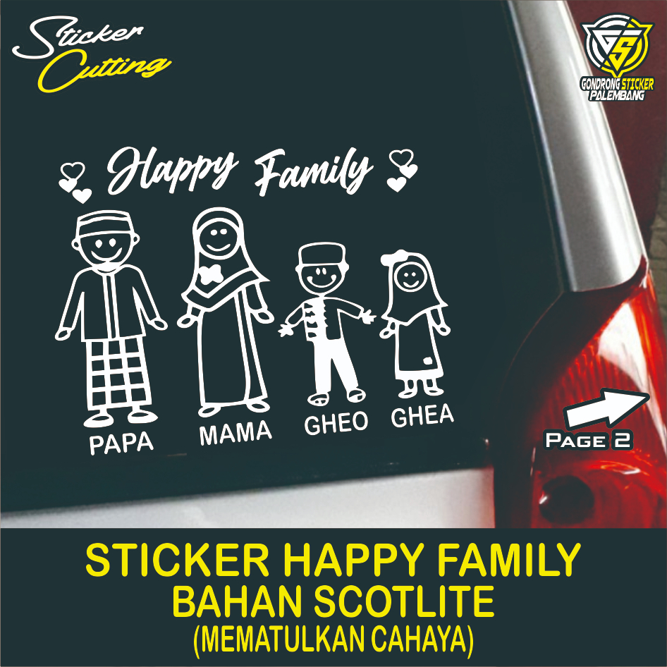 Jual Sticker Cutting Happy Family - Stiker Karakter Keluarga Ceria ...