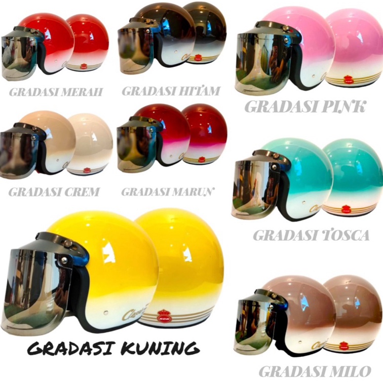 Jual HELM BOGO DEWASA GRADASI 2 WARNA FREE PACKING KARDUS ART YH7 ...