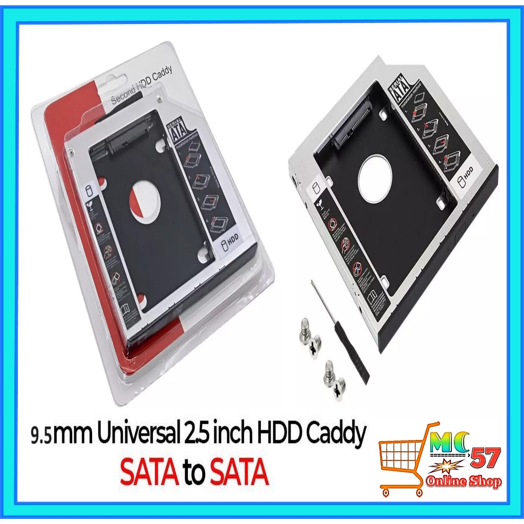 Jual 9.5mm HDD Kadi Aluminium Universa SATA 3.0 2.5 "SSD CD DVD untuk ...