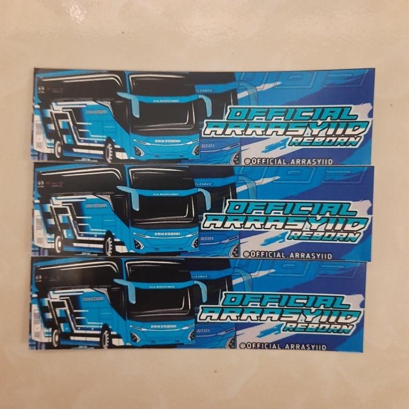 Jual 3pcs Sticker Bus Stiker Bis Anti Air Berkah Bersaudara Ar Rasyiid ...