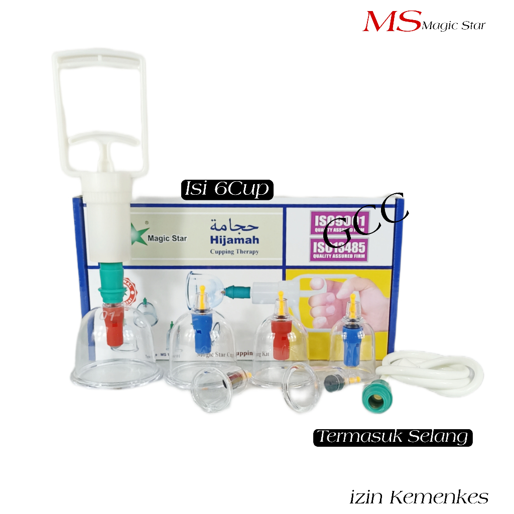 Jual Sun888 Alat Bekam Termurah Kop Angin isi 6 Kualitas Tebal Dan Murah / Cupping Magic Star ...