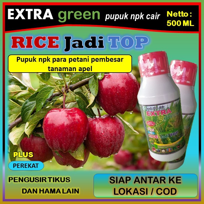 Jual Pupuk tanaman apel npk cair lengkap ( EKTRA GREEN RICE jadi TOP ...
