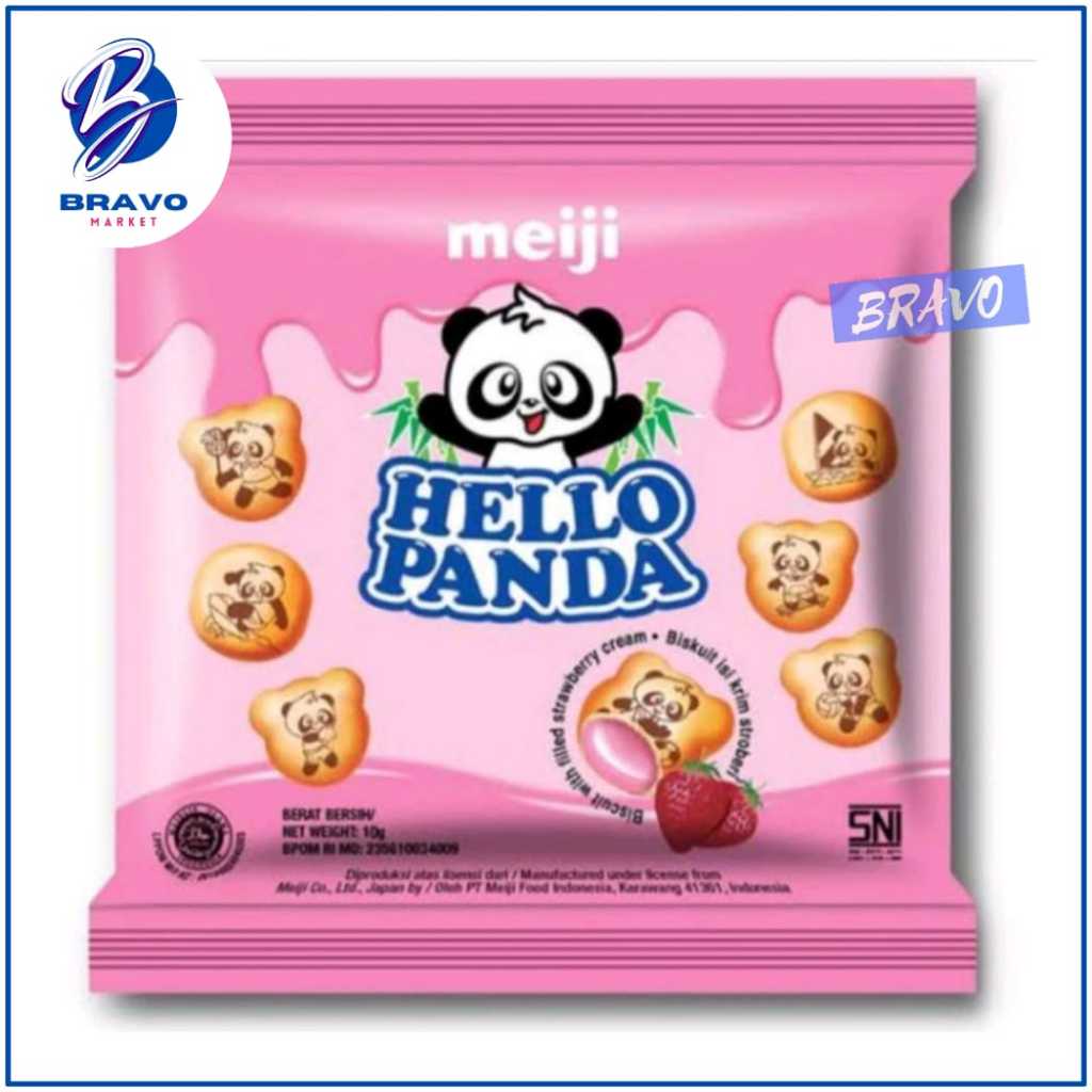 Jual Meiji Hello Panda Biskuit STRAWBERRY / Per 1 Pcs | Shopee Indonesia