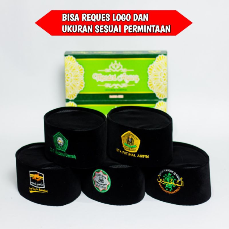 Jual Songkok Custom Logo Pondok Pesantren Madrasah Sekolah Komunitas ...
