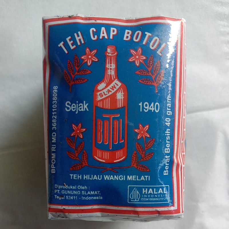 Jual Teh Seduh Cap Botol Kemasan Biru - Teh Hijau Wangi Melati - 40 ...