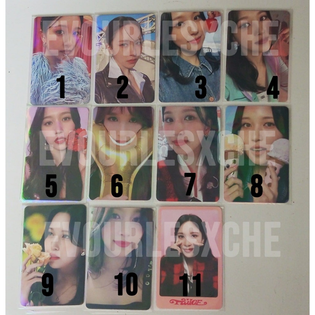 Jual Photocard Official Mina TWICE BETWEEN 1&2, FORMULA OF LOVE, DCON 102, READY TO BE, YES OR ...