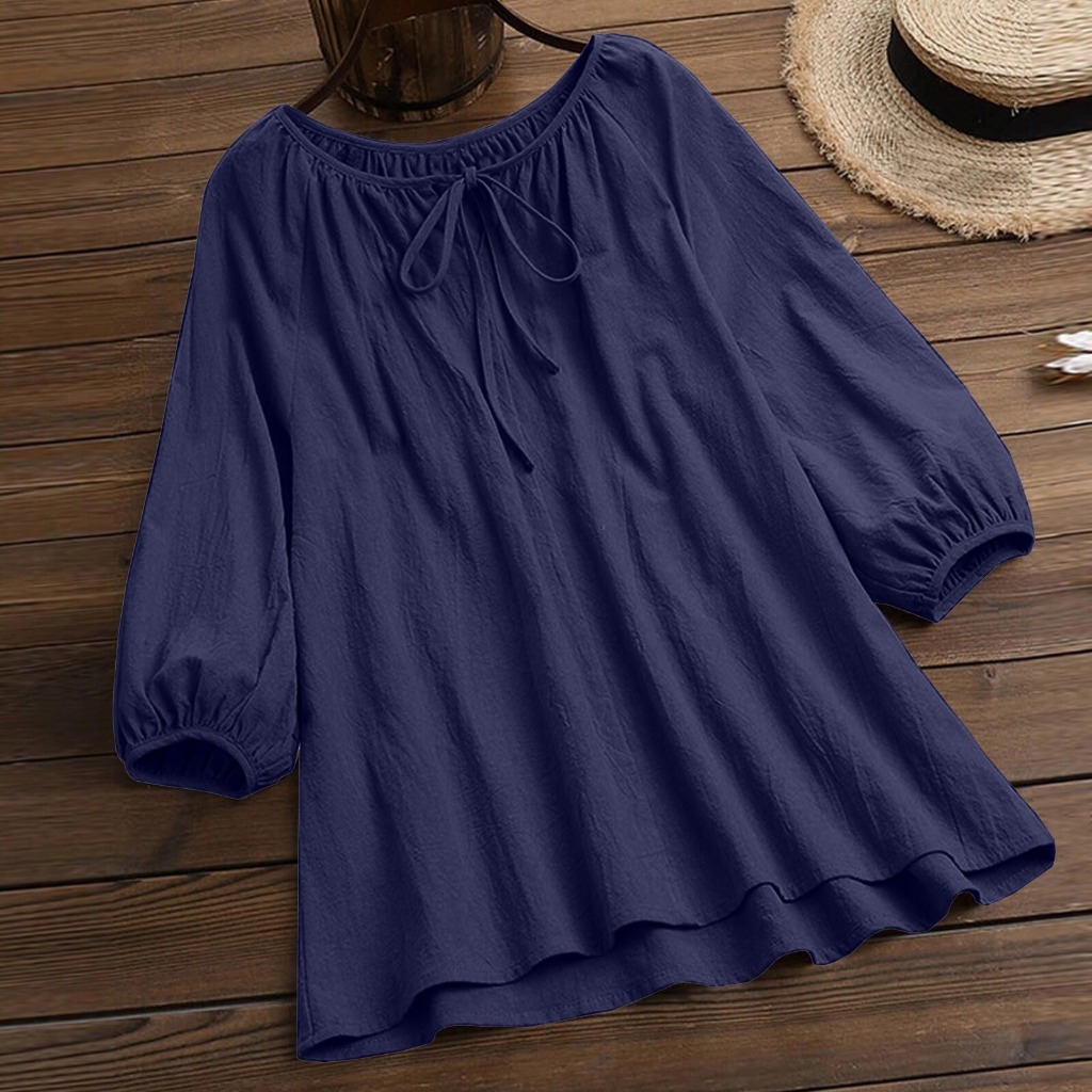 Jual Blouse Wanita Jumbo Over Size Baju Atasan Lengan Panjang wanita ...