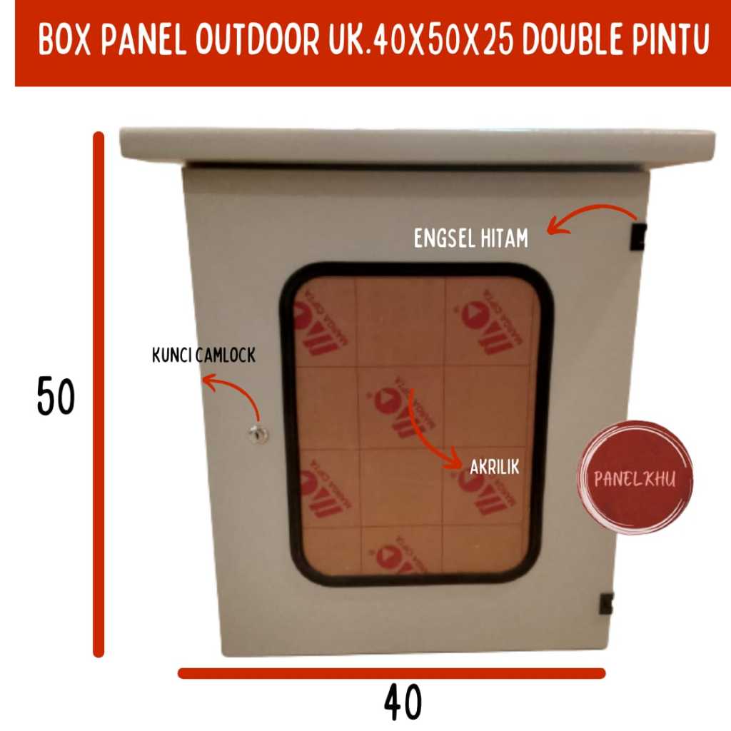 Jual Box panel outdoor double pintu uk 40x50x25 plat 1,2mm | Shopee ...