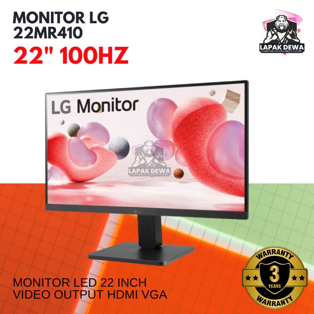 Jual Monitor LG 22MR410 22 inch FHD 100Hz AMD FreeSync Resmi 3TH ...