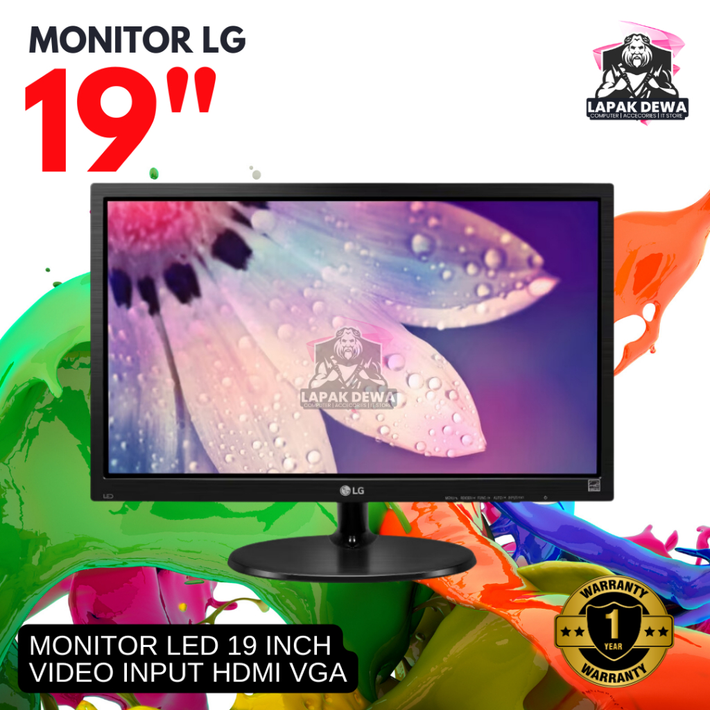 Jual Monitor LG 19 inch 19M38L-B HDMI VGA LED Garansi resmi | Shopee Indonesia